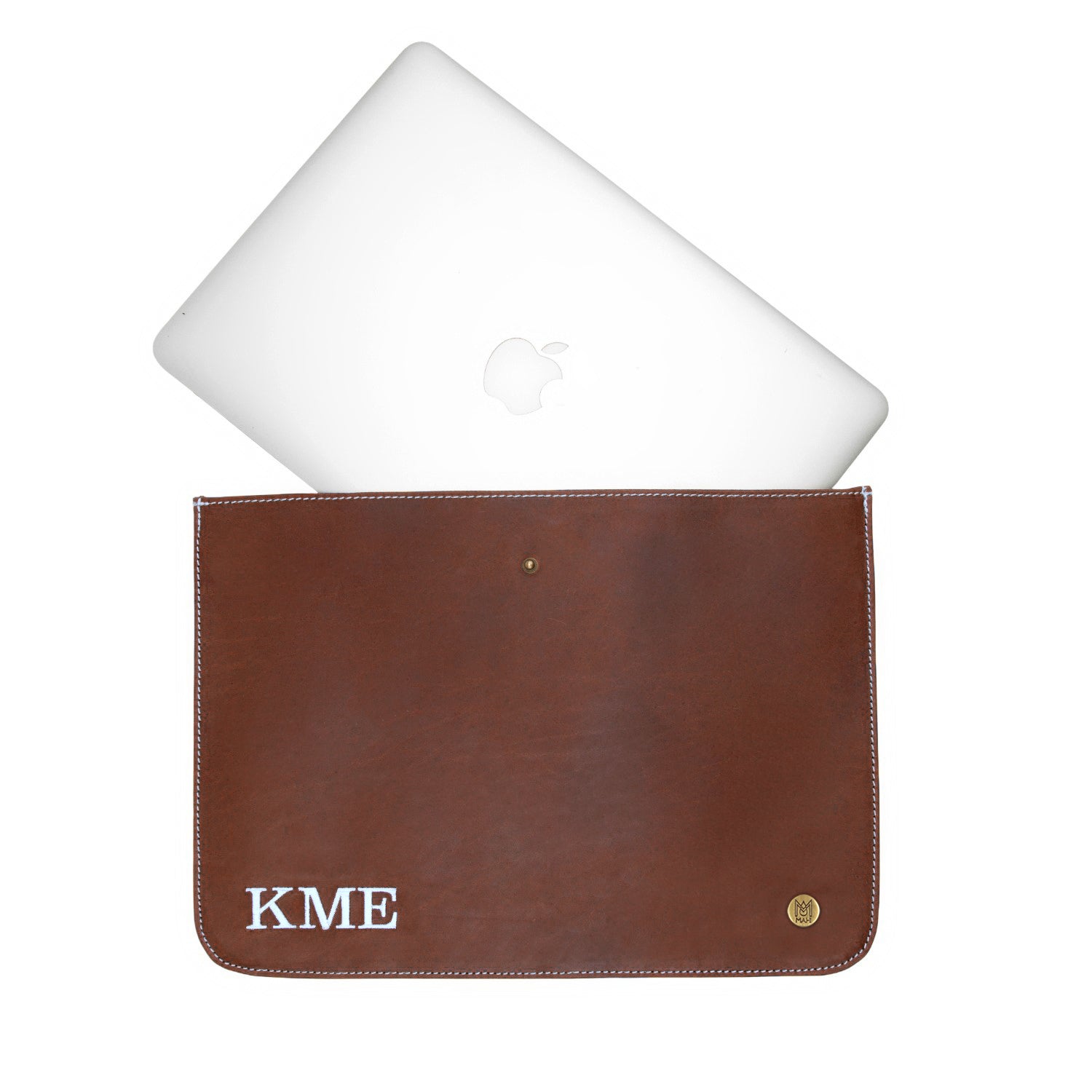 Personalised Brown Leather Macbook Sleeve for 13" or 15" Devices – MAHI ...