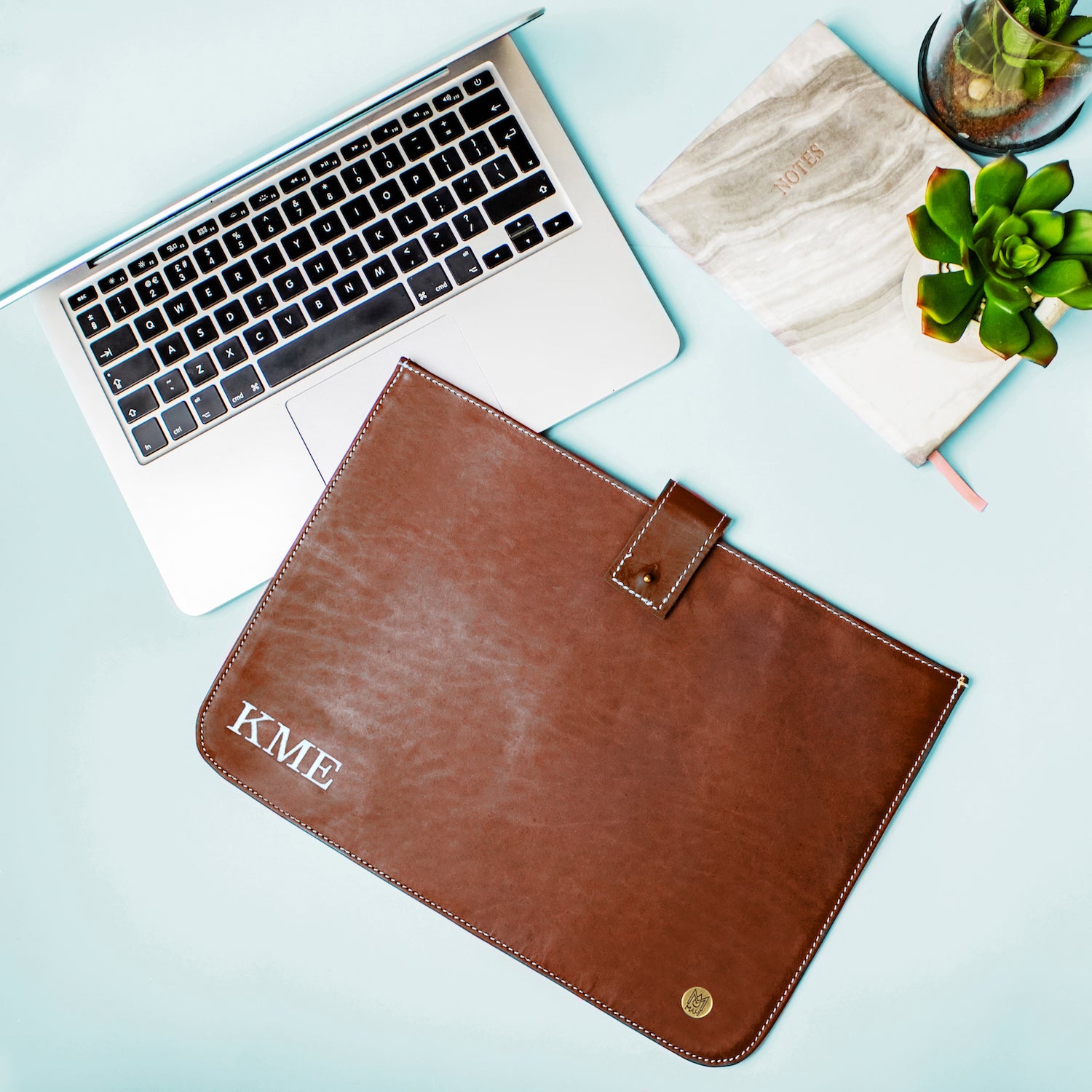 Personalised Brown Leather Macbook Sleeve for 13" or 15" Devices – MAHI ...