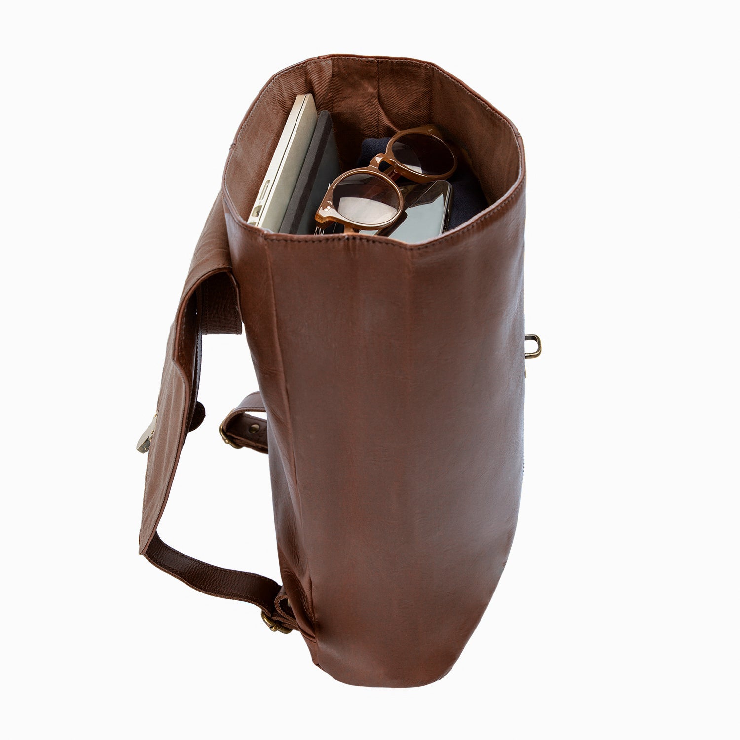 Leather Backpack For Women | Square Leather Backpack | 15" Laptop ...