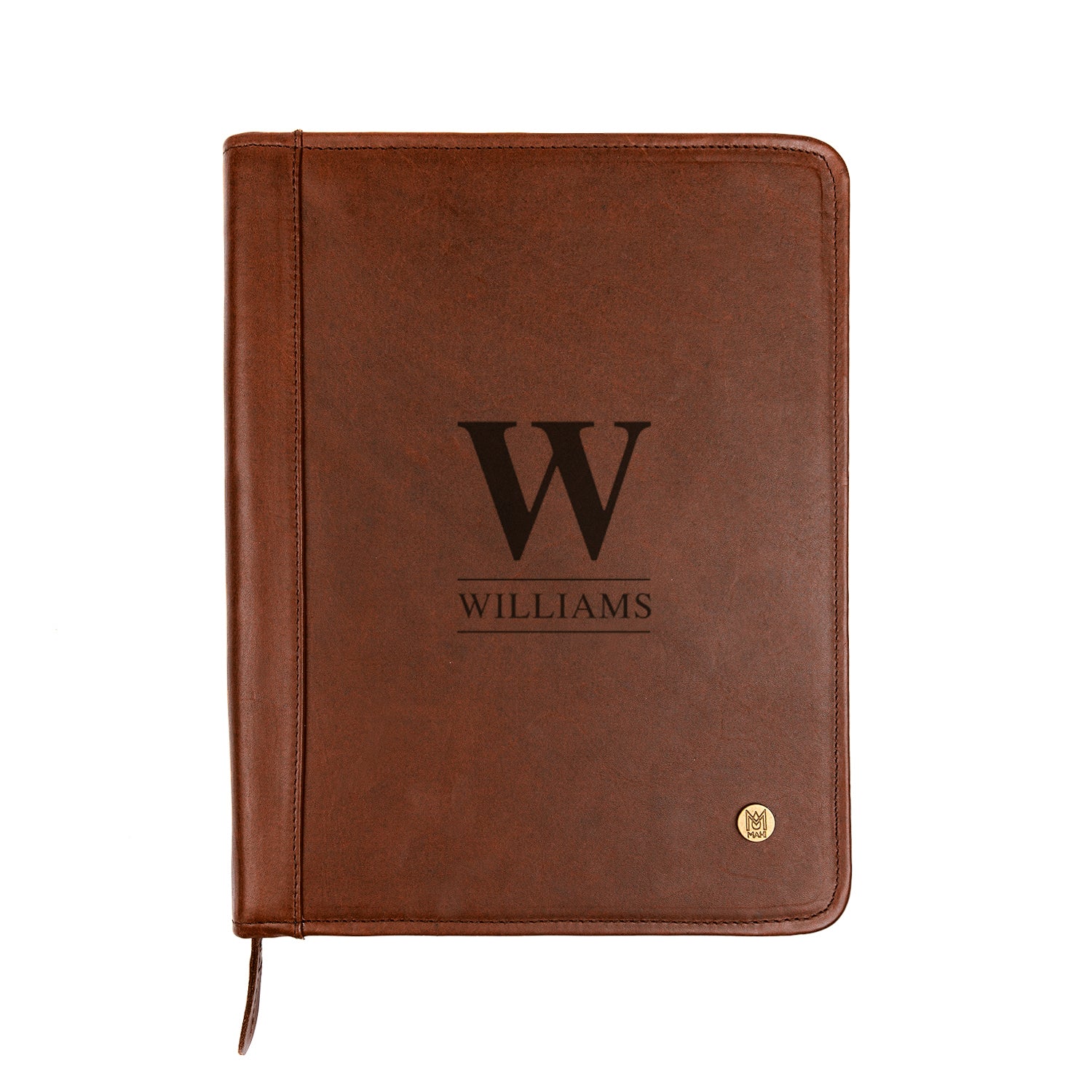 Laser Personalized Leather Portfolio | Custom Laser Engraved Full Grain ...