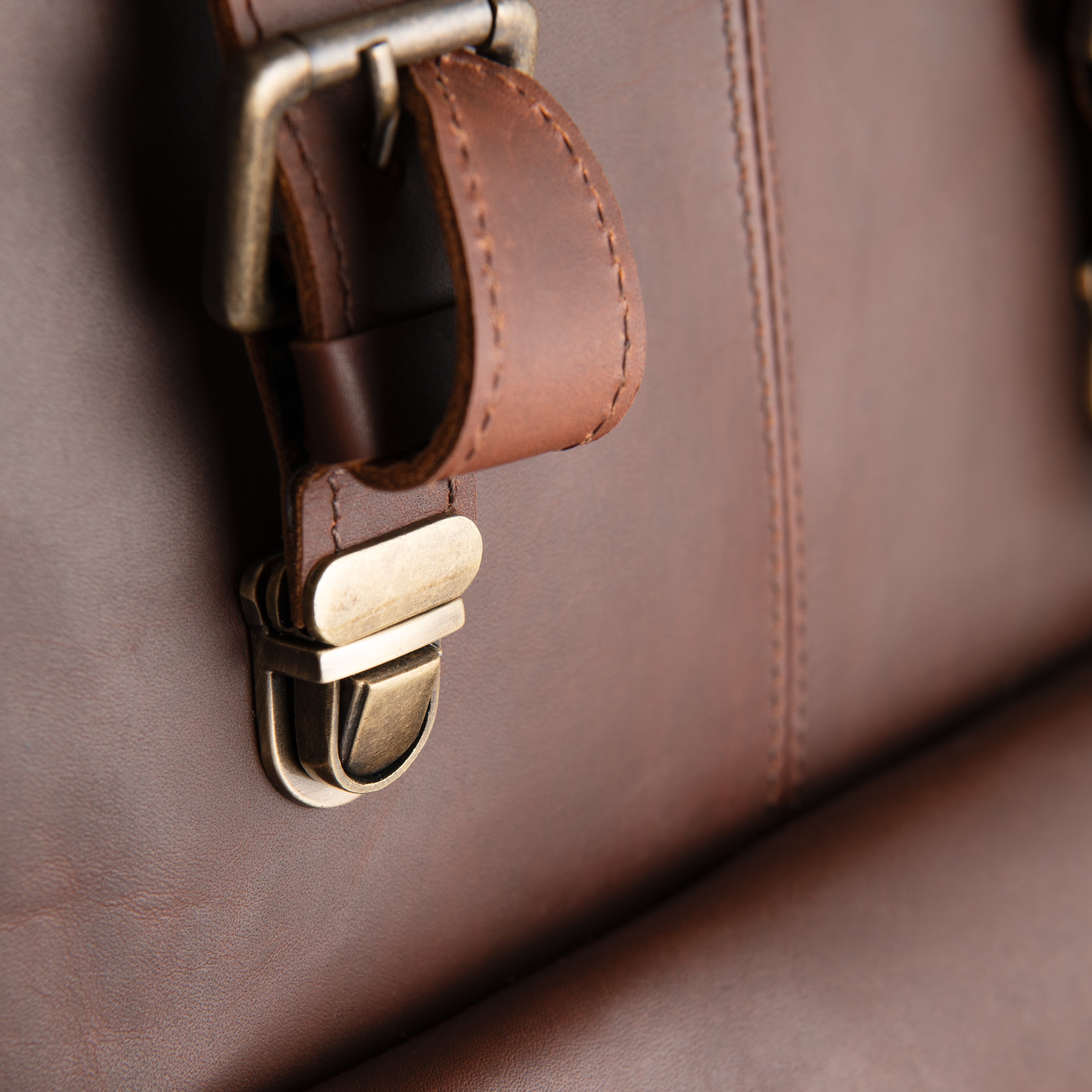 Square Brown Leather Backpack 16" Macbook Capacity | Back to School ...