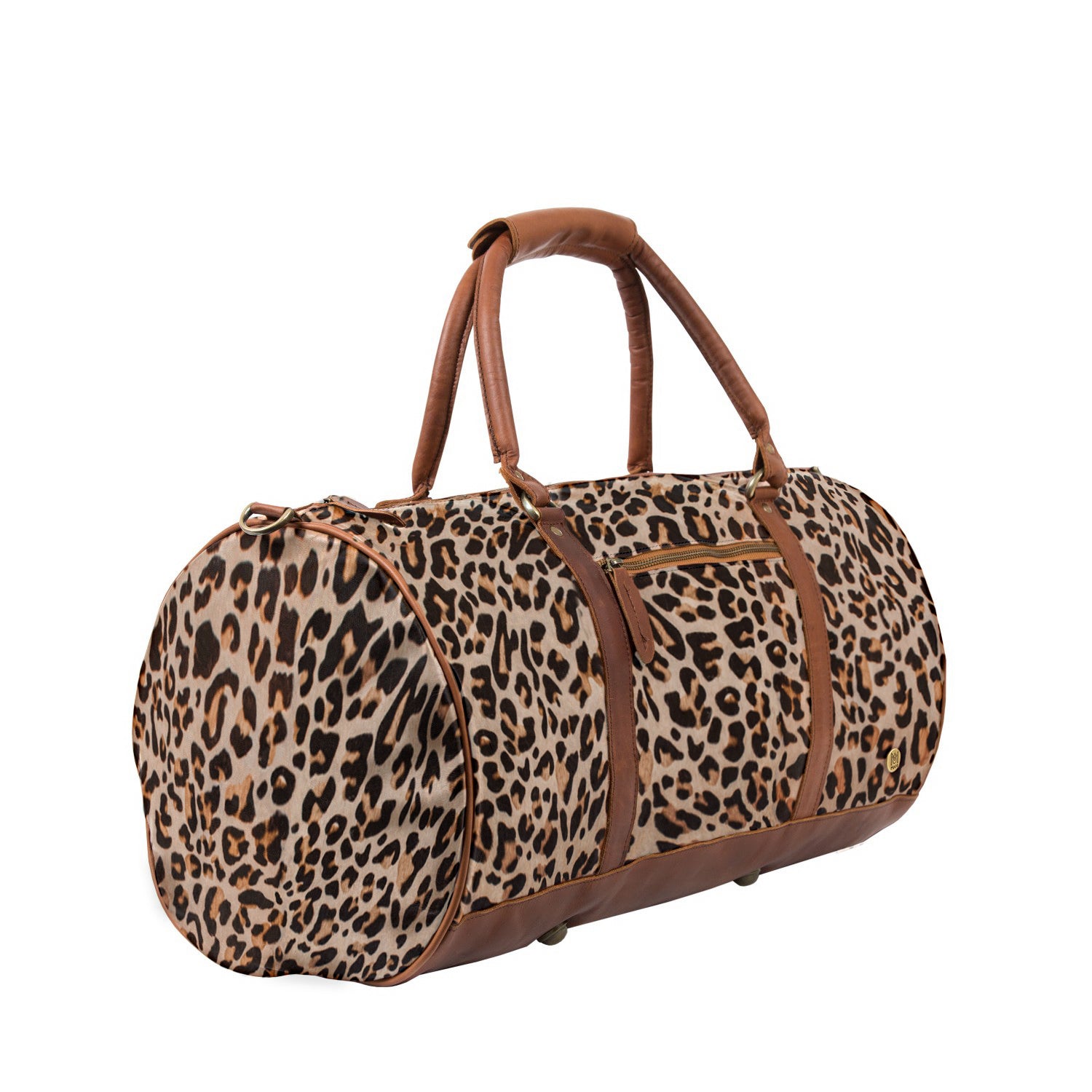 Leather Leopard Print Duffle - Leopard Print Leather Bag – MAHI Leather