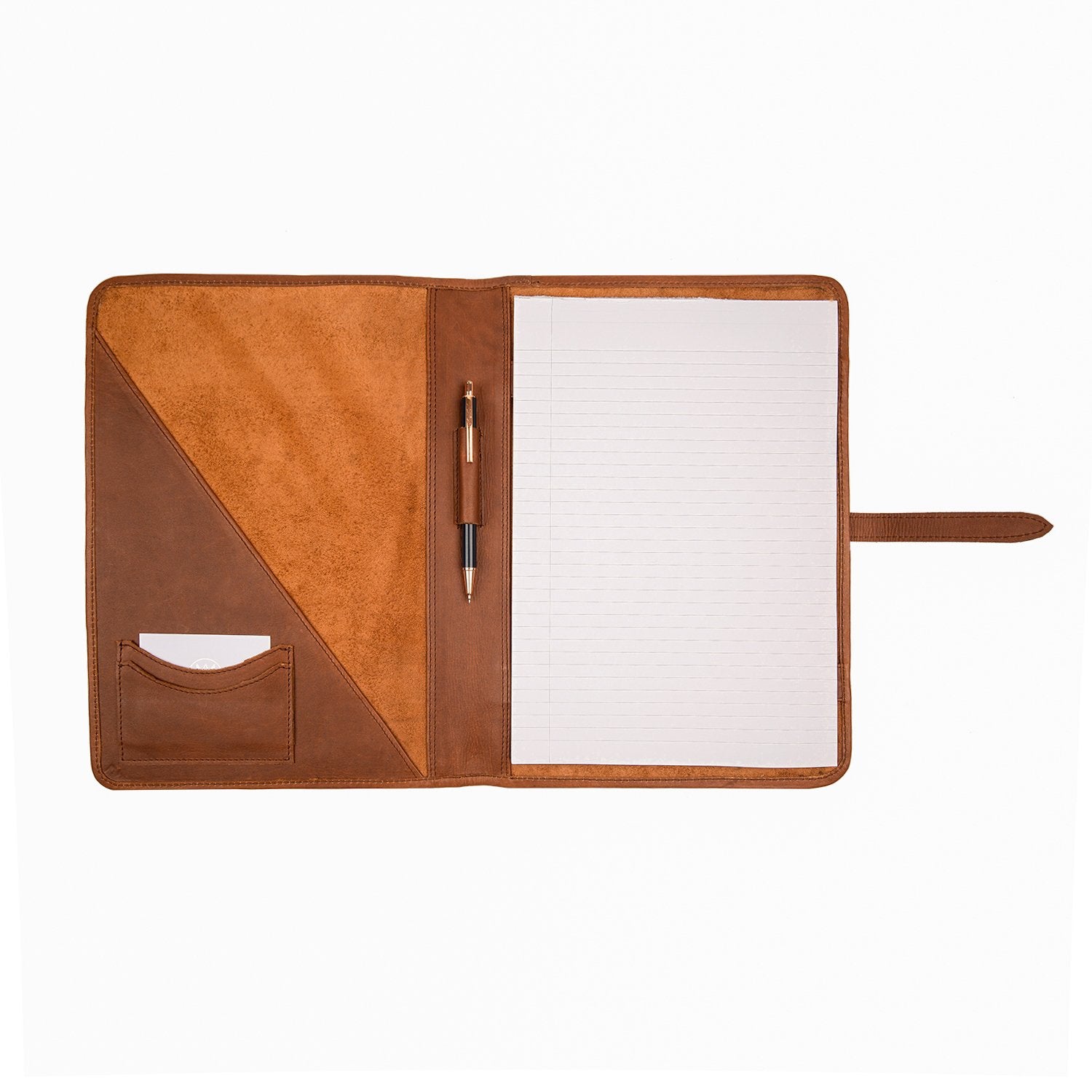 Classic A4 Portfolio | Personalized Brown Leather Document Folder ...