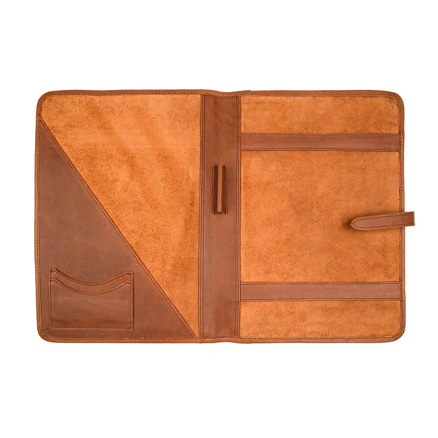 Classic A4 Portfolio | Personalized Brown Leather Document Folder ...