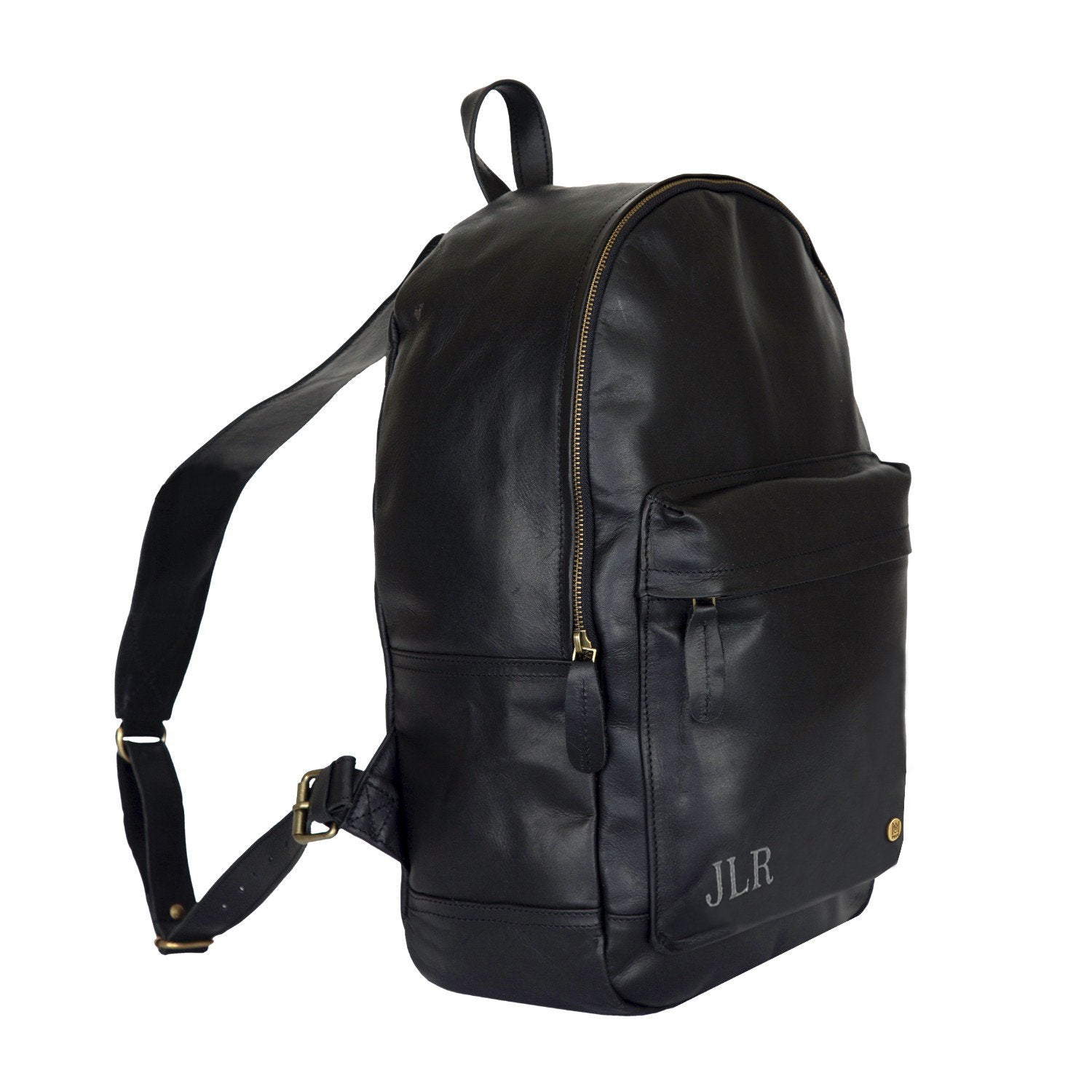 Classic Black Leather Backpack for Work or College | Back to School ...