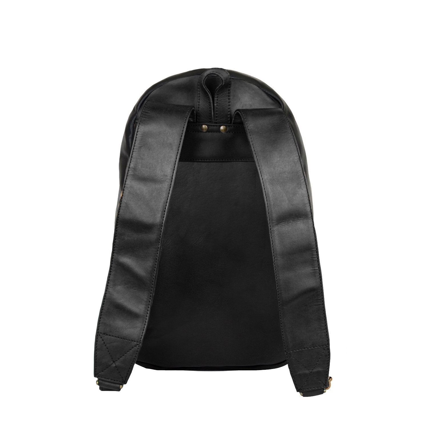 Classic Black Leather Backpack for Work or College | Back to School ...
