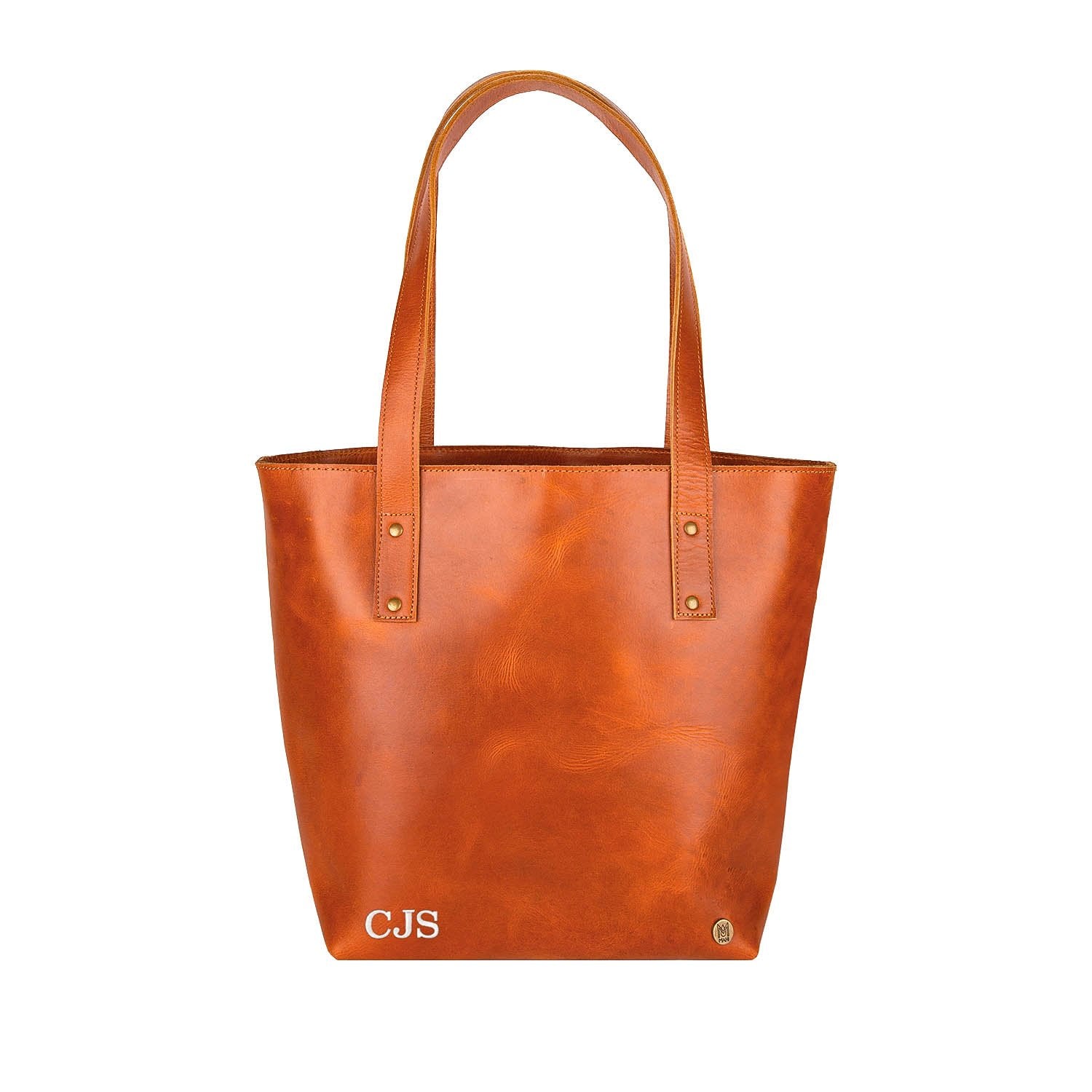 Classic Tan Tote | Personalised Open Top Handbag – MAHI Leather