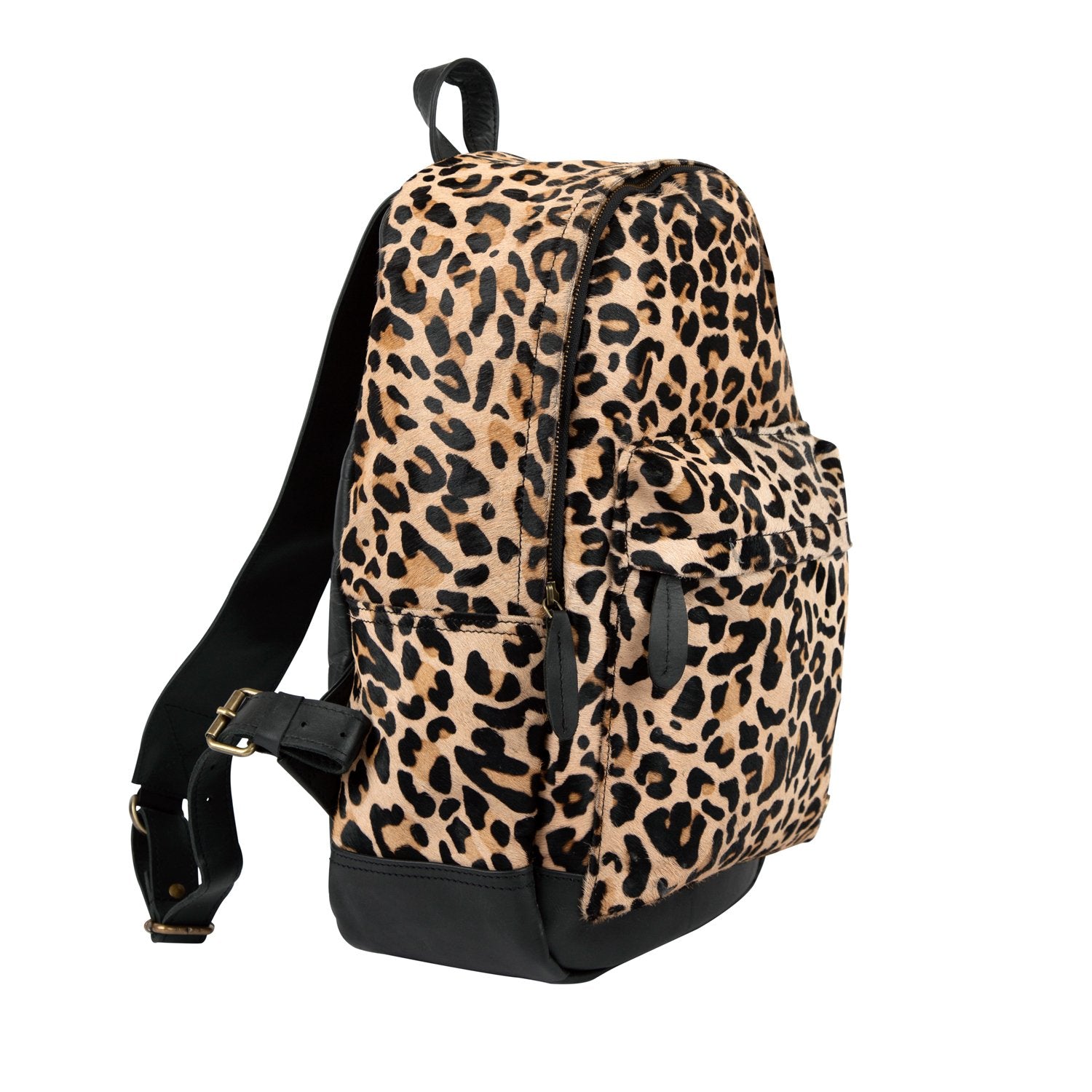 Leopard Print Backpack; Cowhide Leather Backpack For Work or School ...