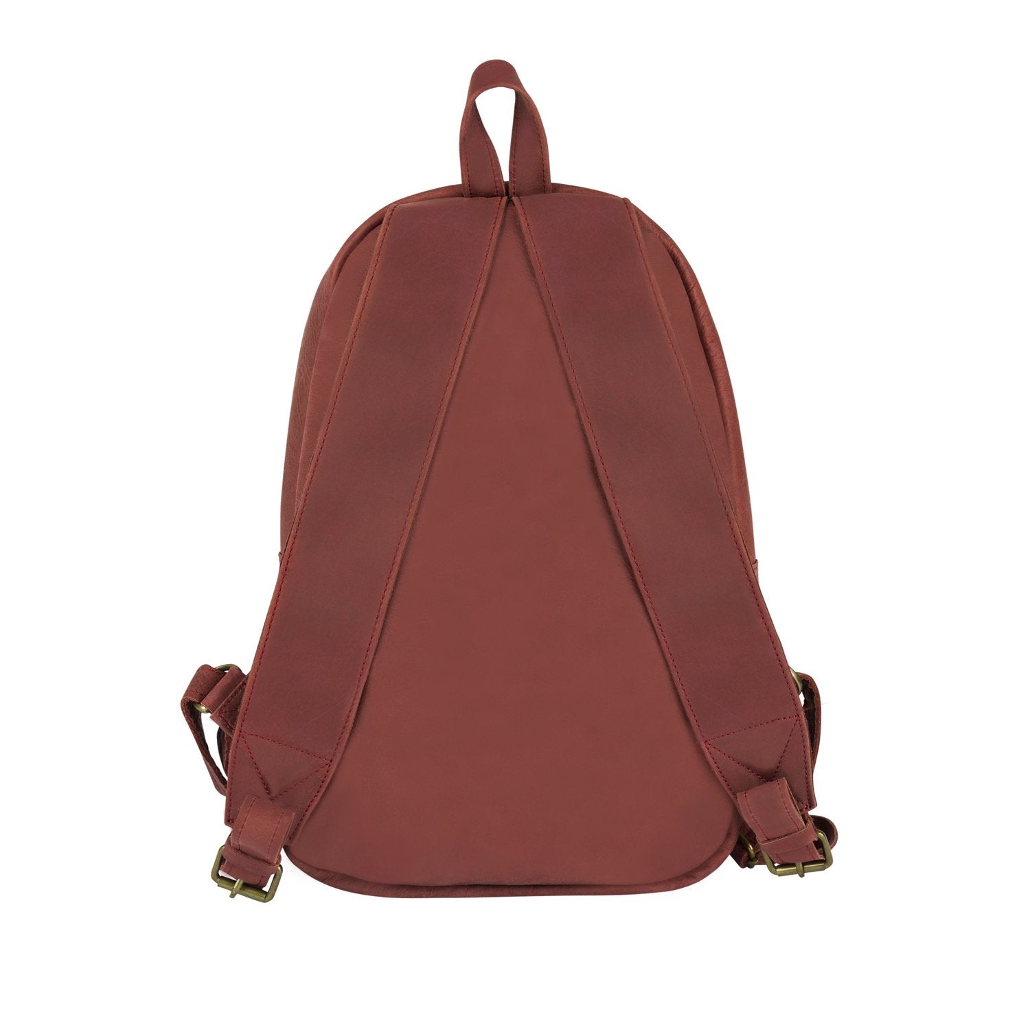 Vintage Maroon Leather Backpack for Men- For Work, School or Leisure ...