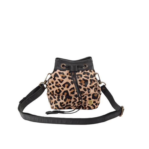 Leopard bucket bag store