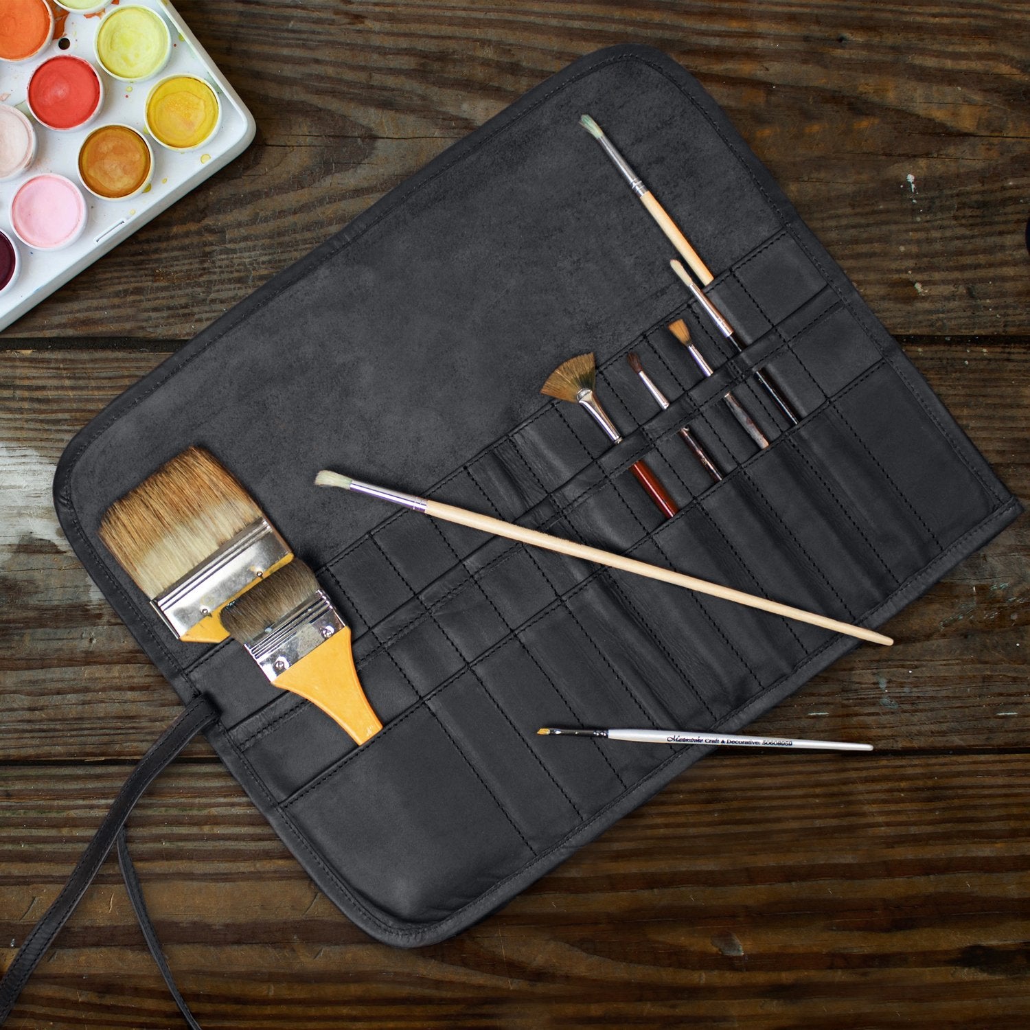 Full Grain Leather Artist Rolls for Illustrator, Cartoonist or Painter ...