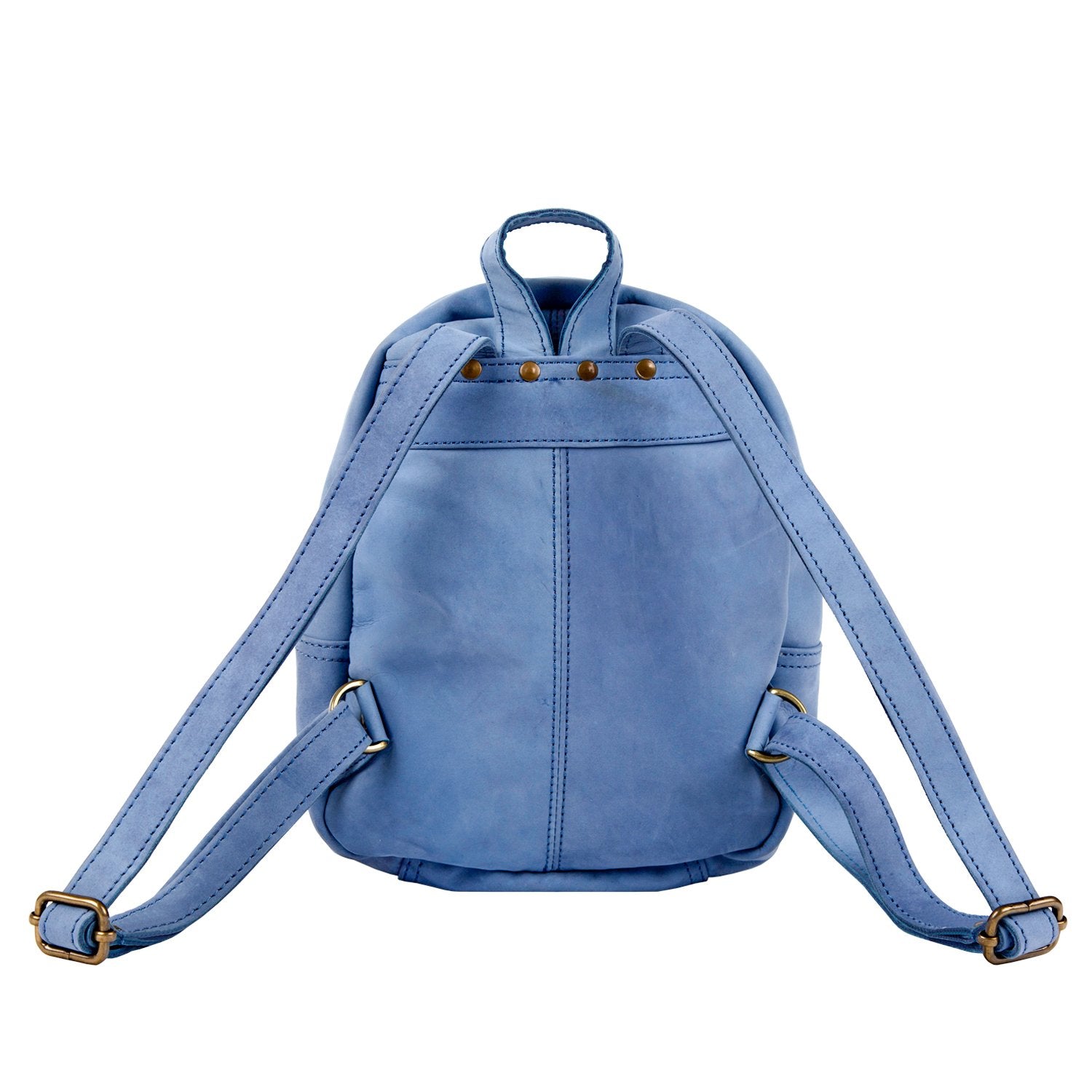 Personalized Blue Suede Leather Mini Backpack - Backpacks for School ...
