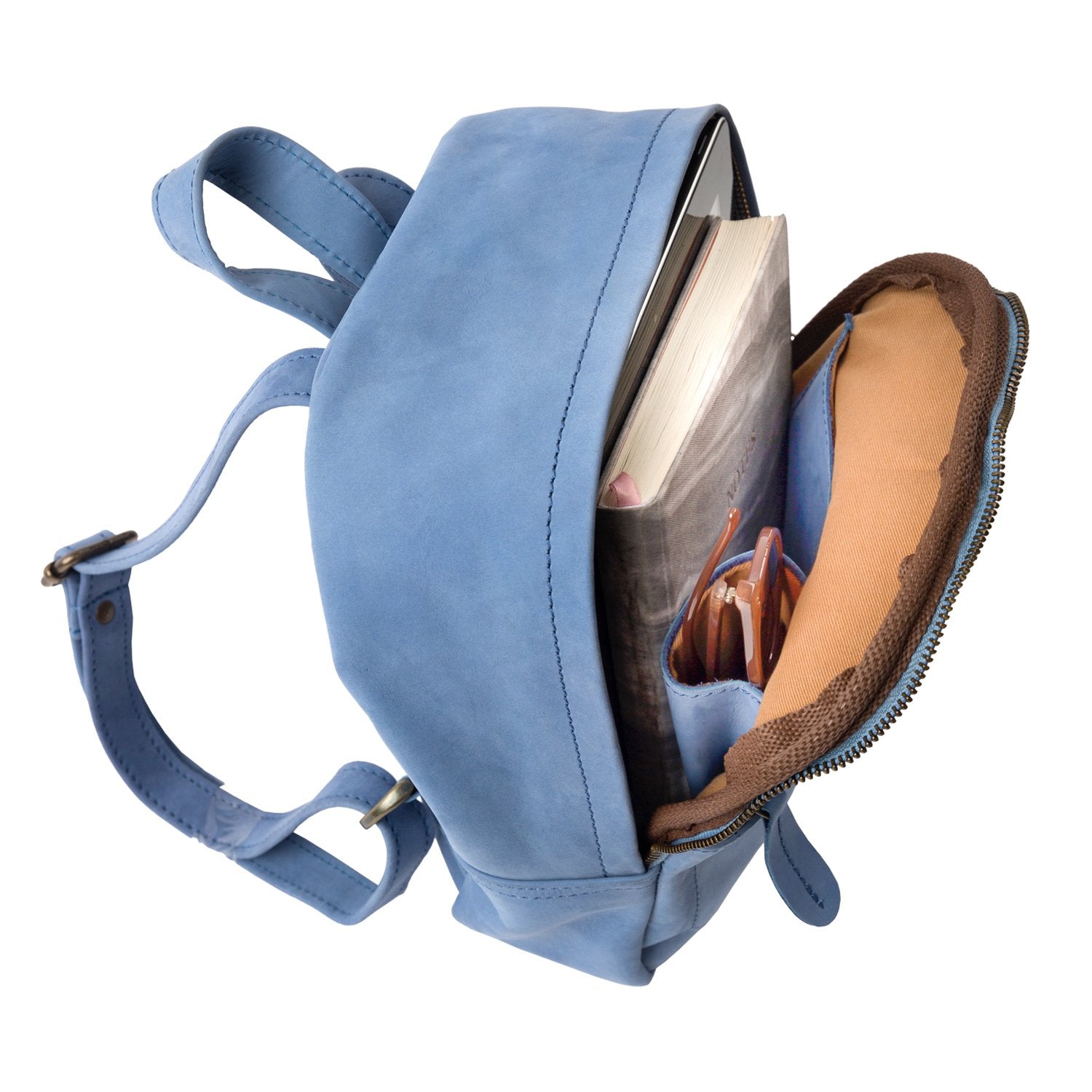 Personalized Blue Suede Leather Mini Backpack - Backpacks for School ...