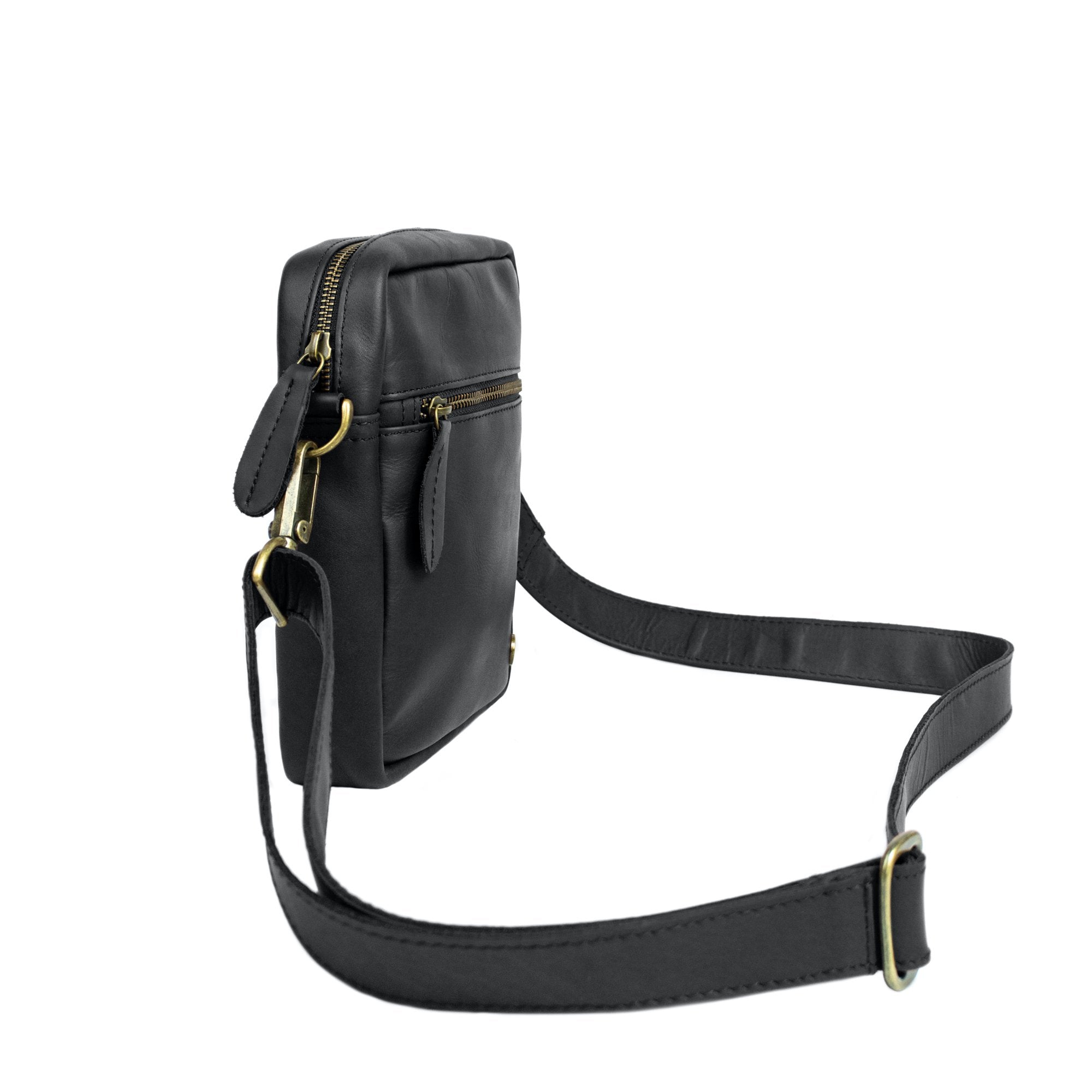 Black Premium Leather Flight Bag- Luxury Travel Bags and Accessories ...