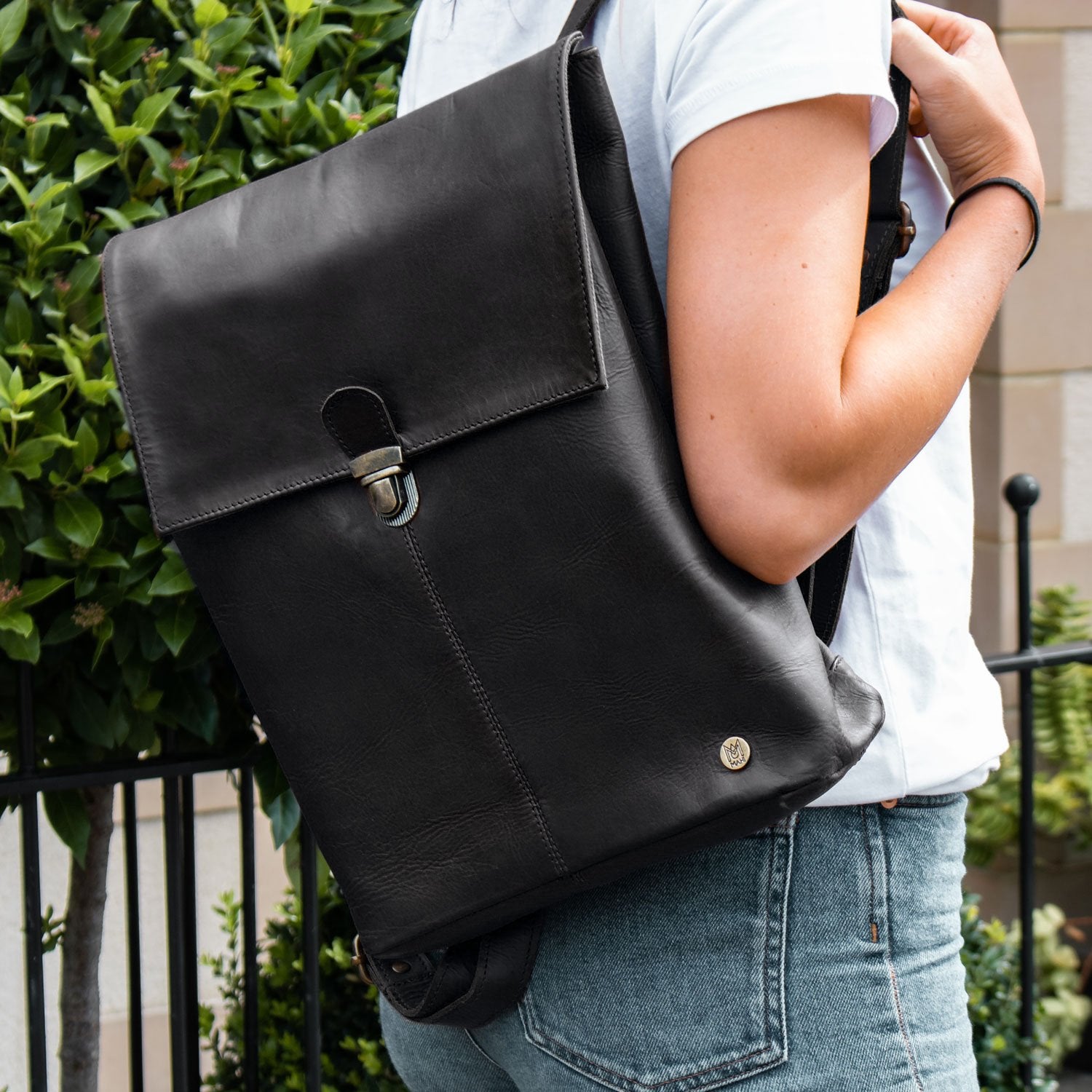 Leather Backpack For Women | Square Leather Backpack | 15" Laptop ...