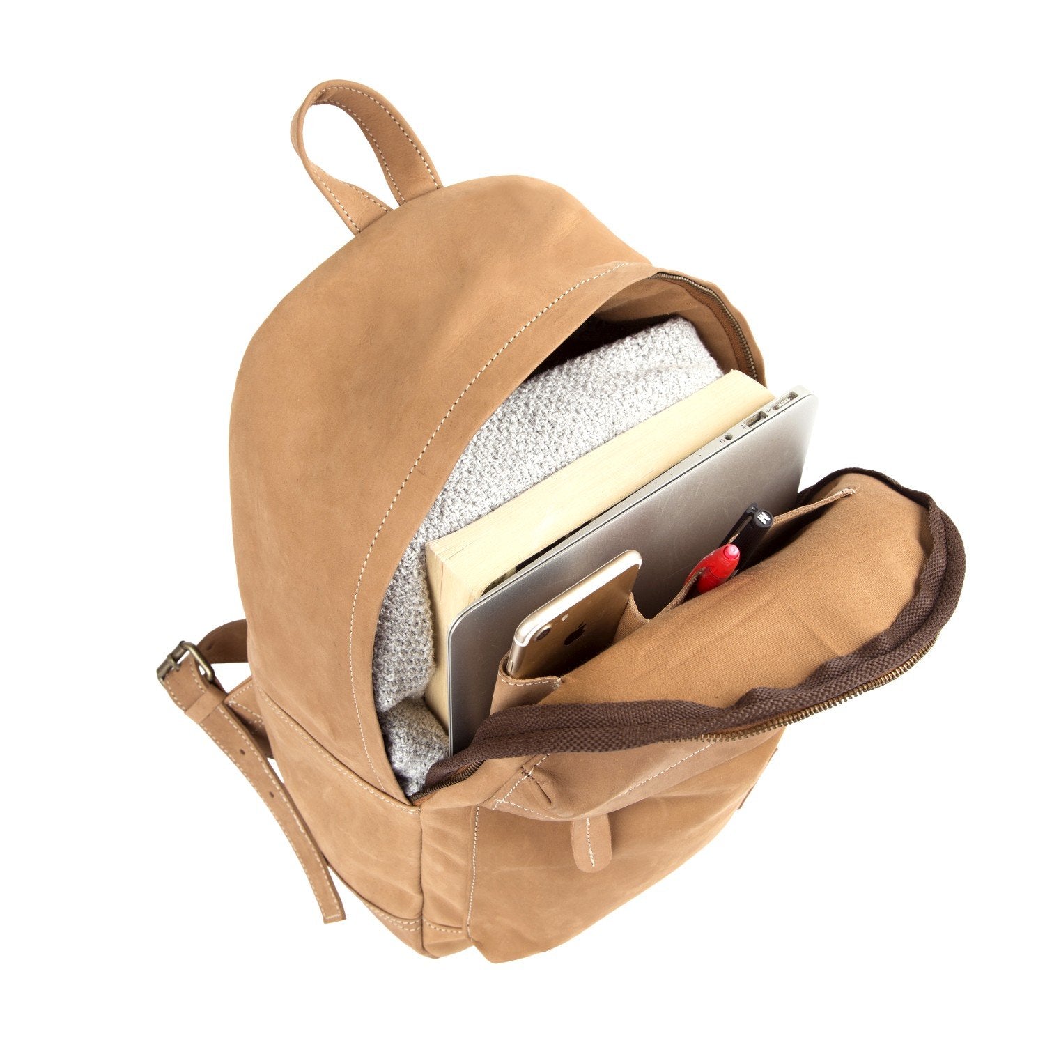 Suede Leather Backpack for Work, School or College | Back to School ...