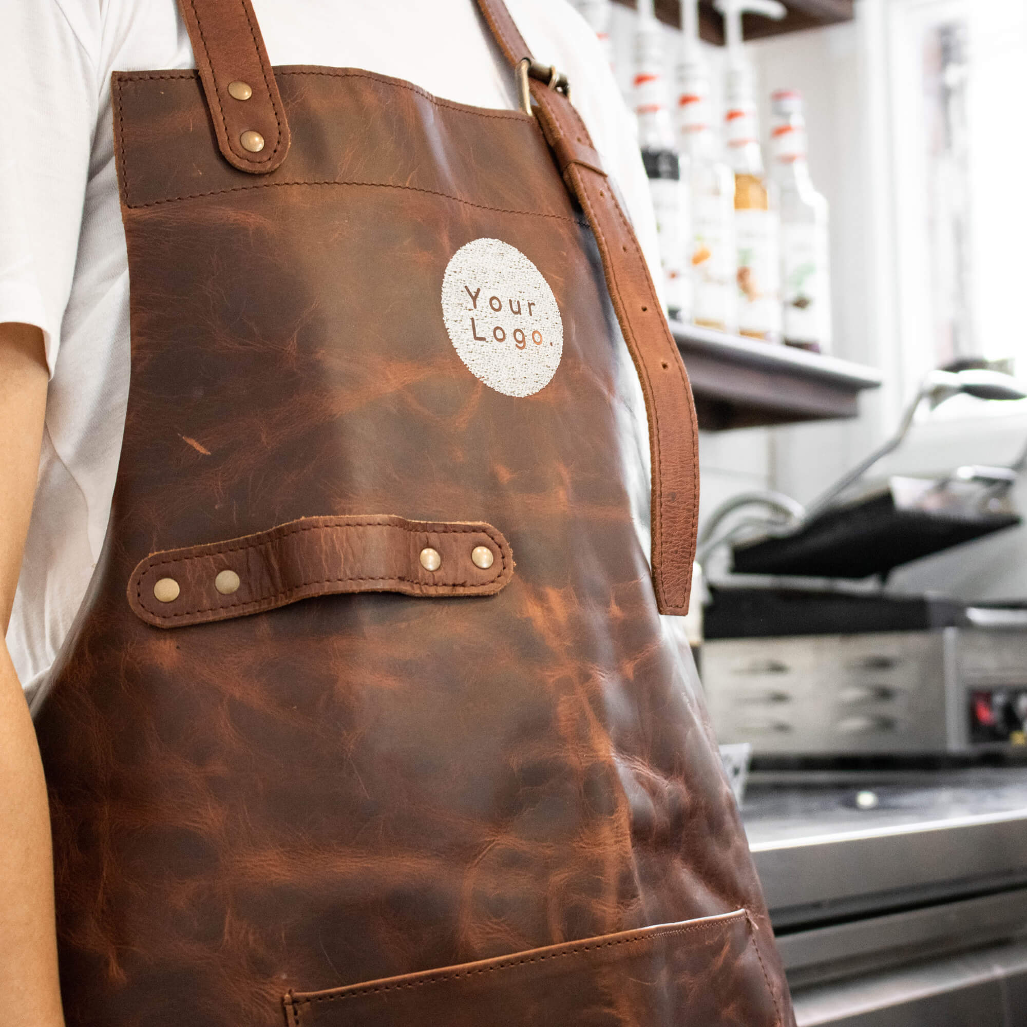 Branded Leather Apron for Corporate Gifts, Restaurants, Bars, Shops ...